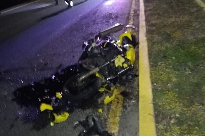 Motociclista Resulta Lesionado Tras Derrapar En La Antigua Carretera