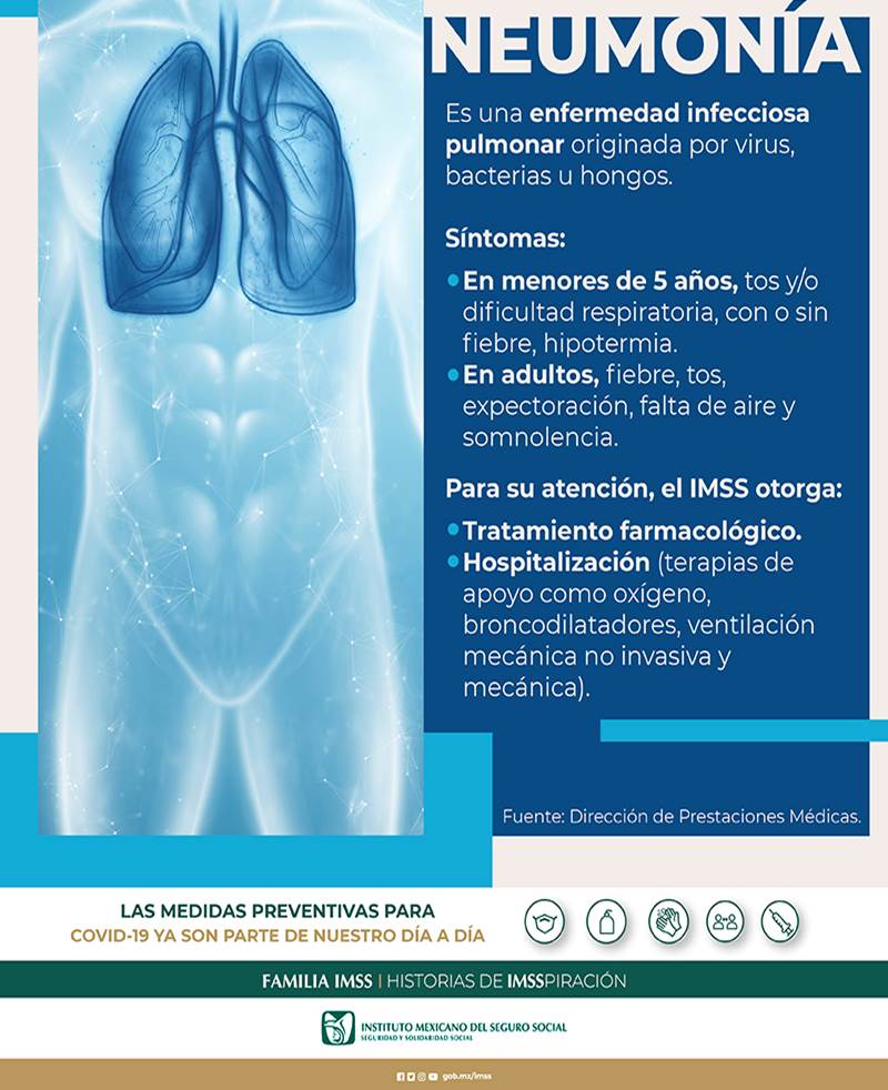 Neumonía es una enfermedad infecciosa que afecta las vías respiratorias ...